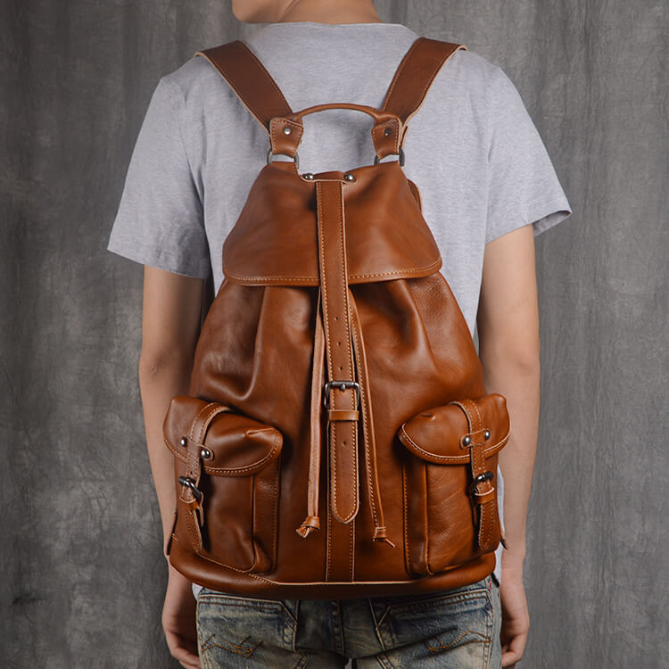 tanned backpack